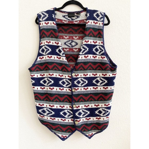 Sweaters | Vintage Structure Brand Sweater Vest Mens Large Multicolor ...